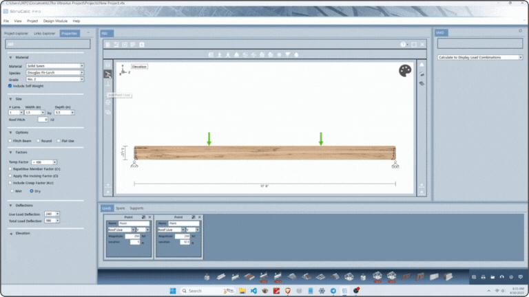 Wood Beam Calculator | Span & Load Analysis for Solid Lumber | StruCalc